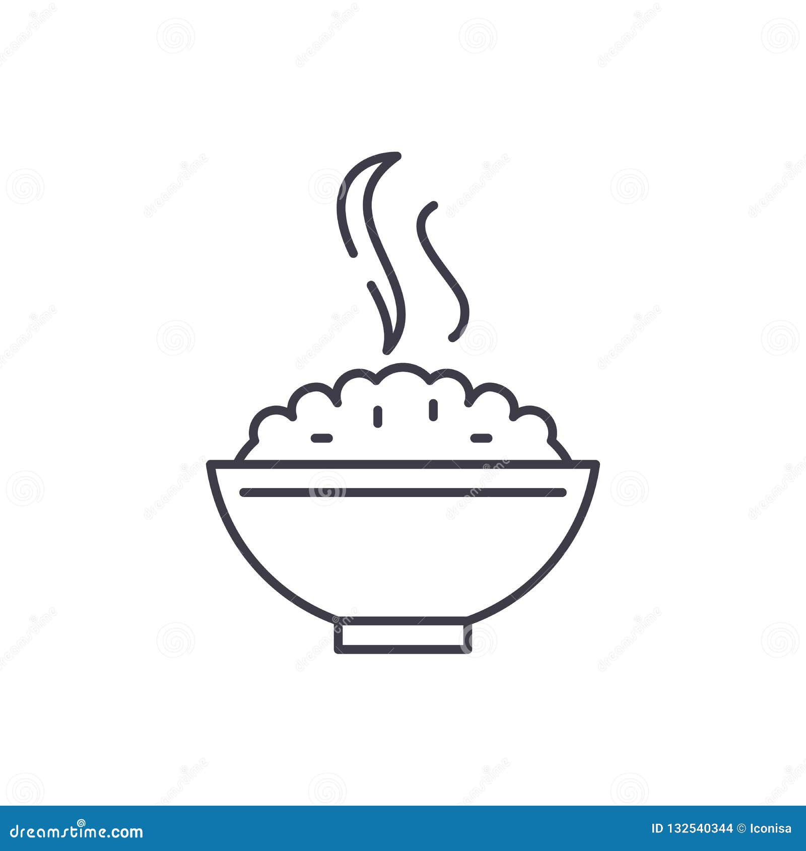 Porridge Line Icon Concept Porridge Vector Linear Illustration Symbol