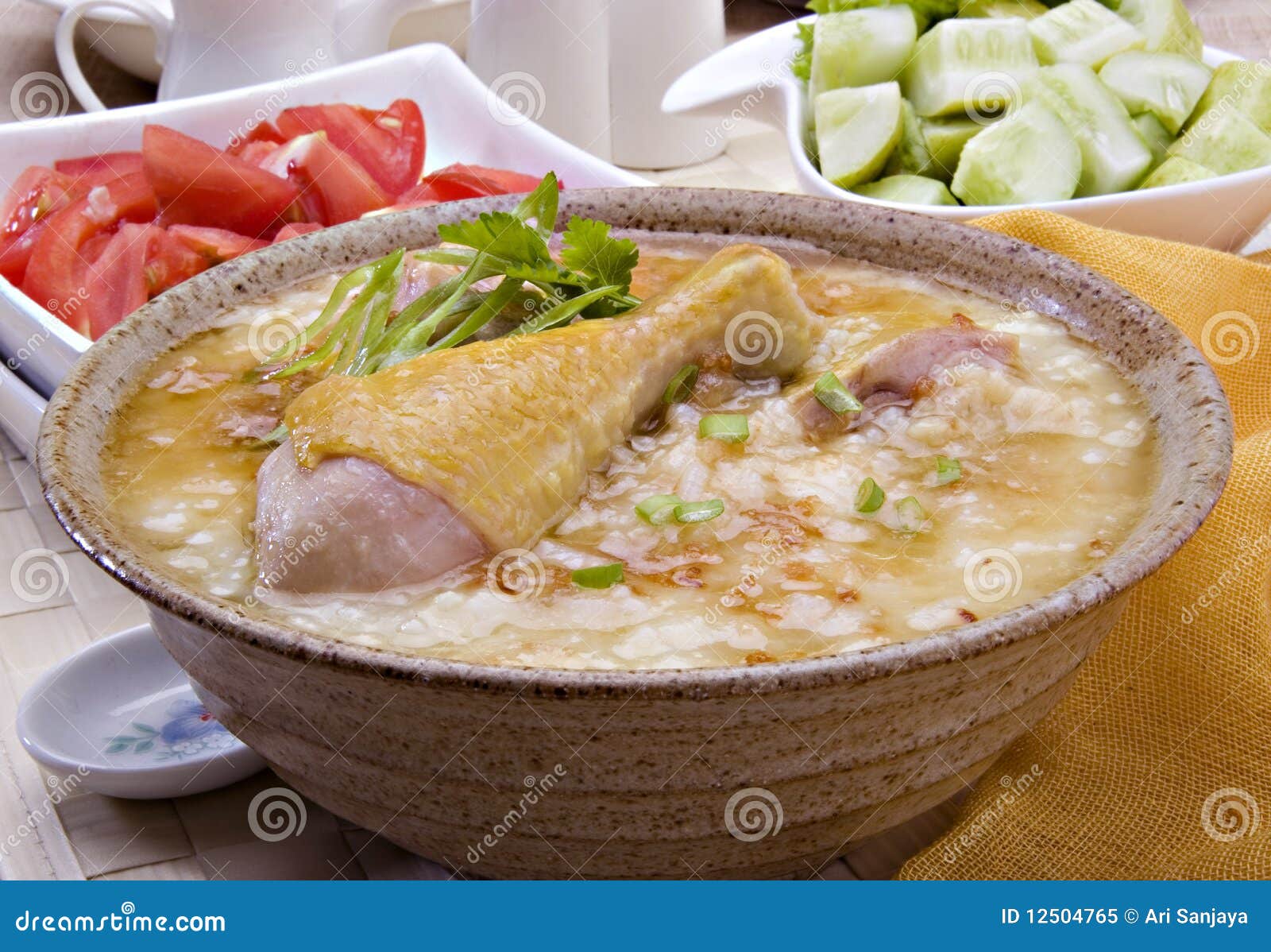 Porridge with meat stock image. Image of breakfast, vegetable - 12504765