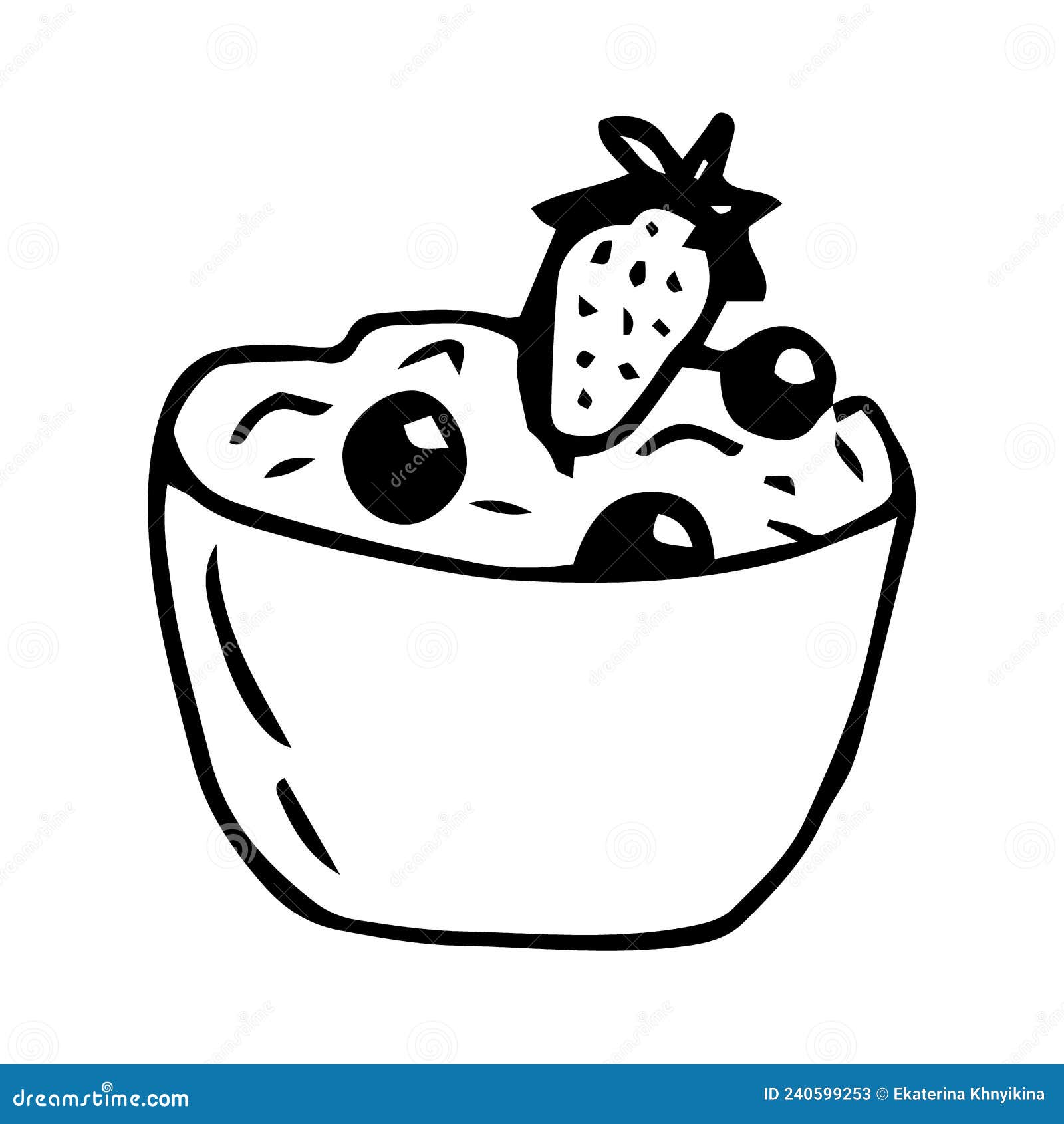 Porridge Vector Illustration, Hand Drawing Doodle Stock Vector ...