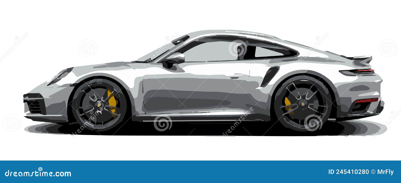 Porsche 911 Carrera, Side View Editorial Image - Illustration of body ...