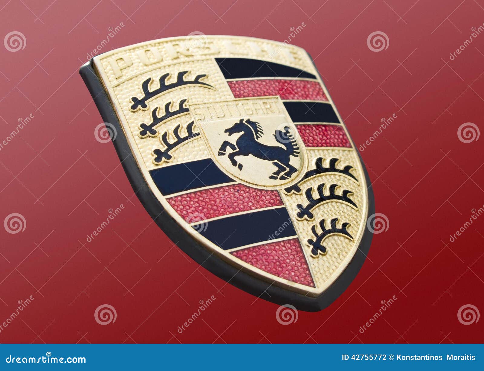 Porsche-embleem redactionele fotografie. Image of snel - 42755772