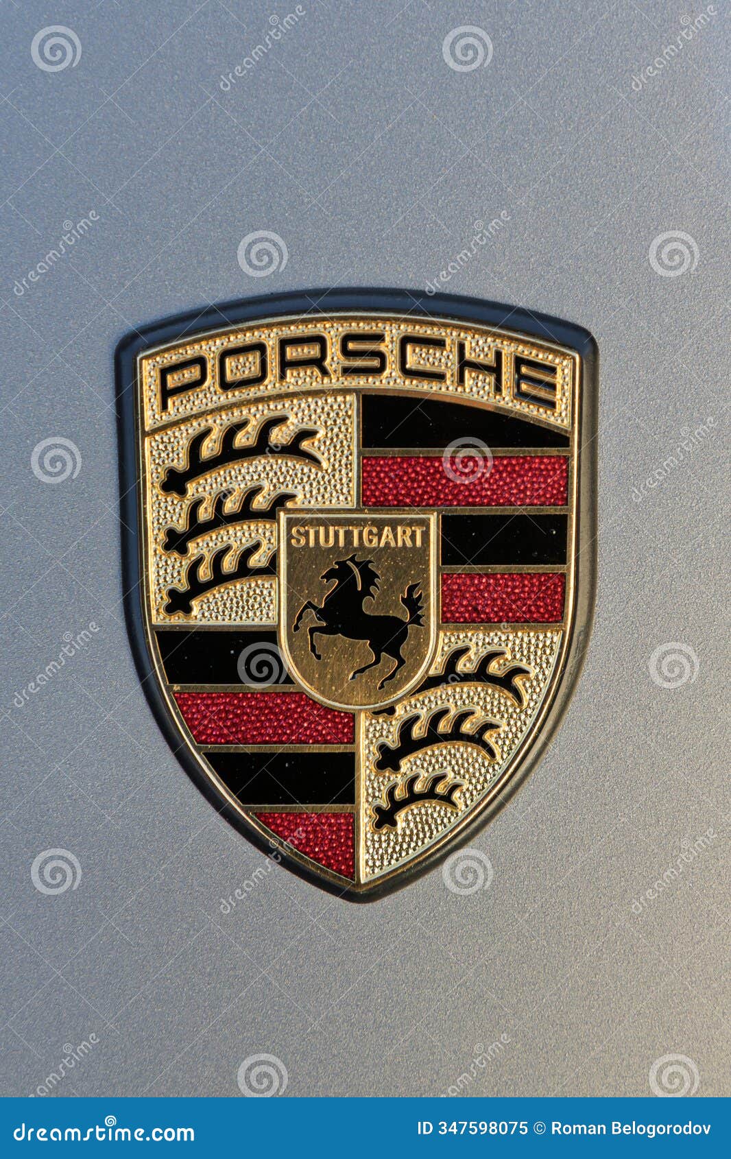 Porsche Logo Sign And Text On Front Of Vintage Car Editorial Photo ...