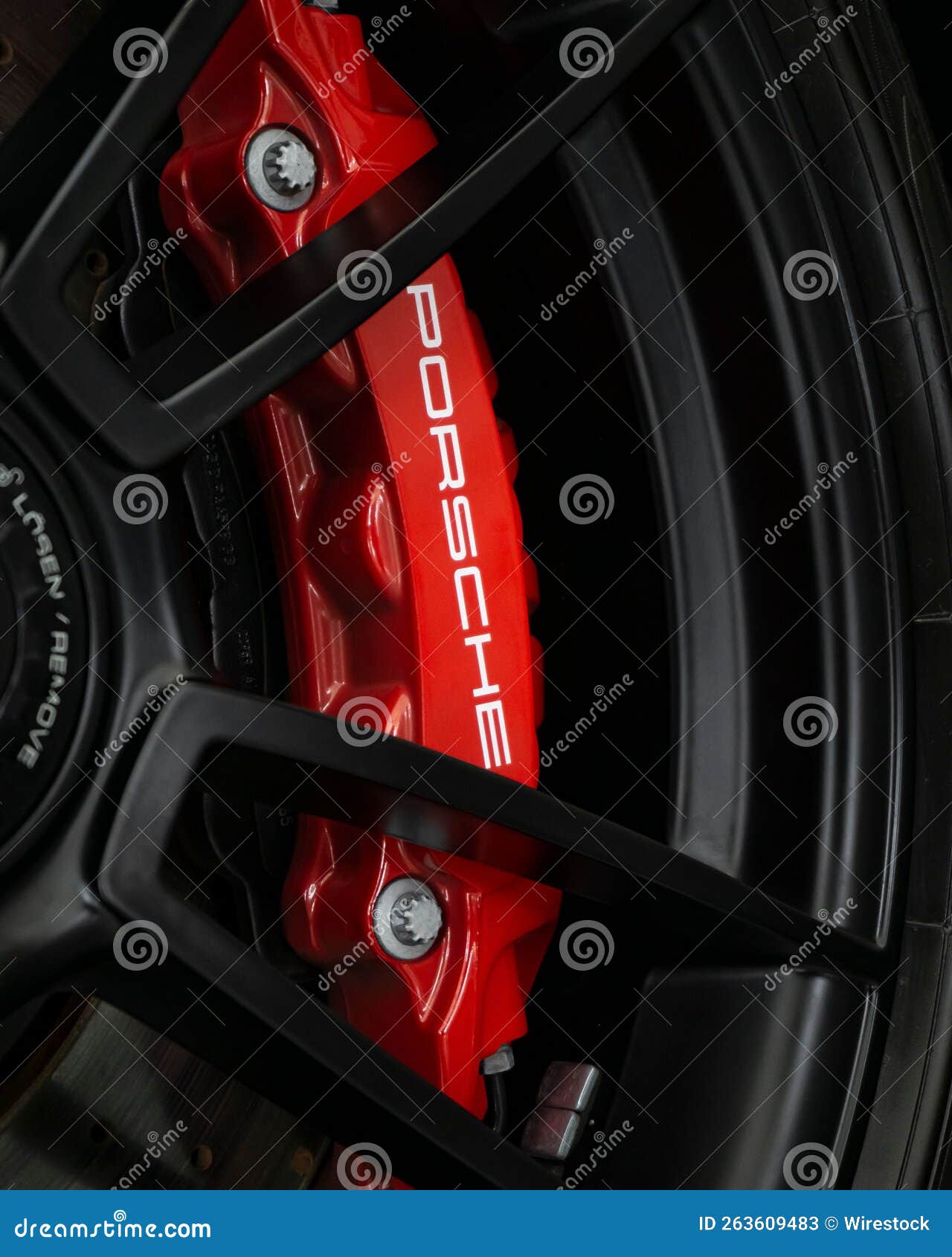 Porsche 911 Red Brake Calipers Editorial Stock Photo - Image of detail ...