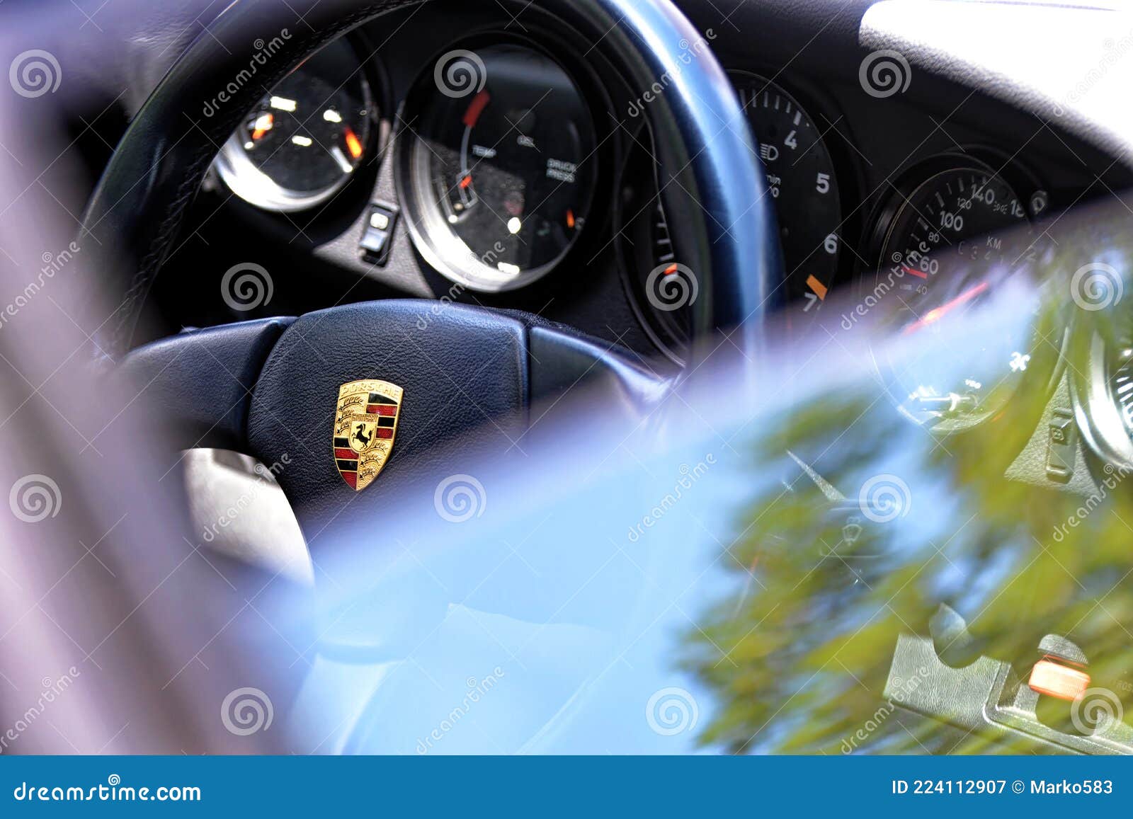 Porsche 911 steering wheel editorial photography. Image of classy ...