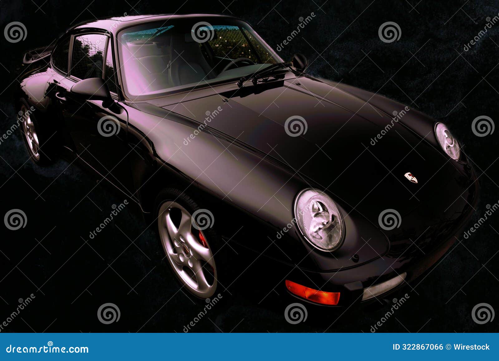 Porsche 911 Turbo S Car, Side View Isolated On White Background ...