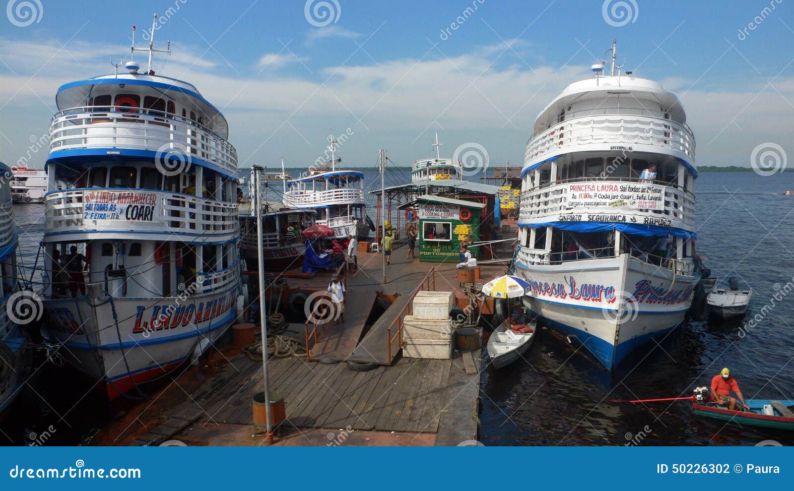 Port in Amazon River editorial photography. Image of boat - 50226302