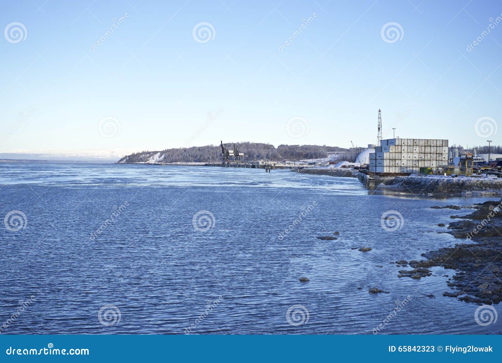 Port of Anchorage Alaska editorial stock photo. Image of harbor - 65842323