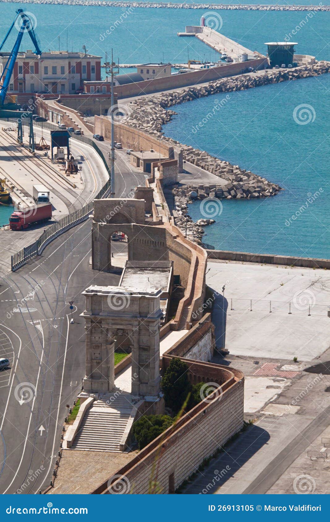Port of Ancona stock image. Image of bridge, triumph - 26913105