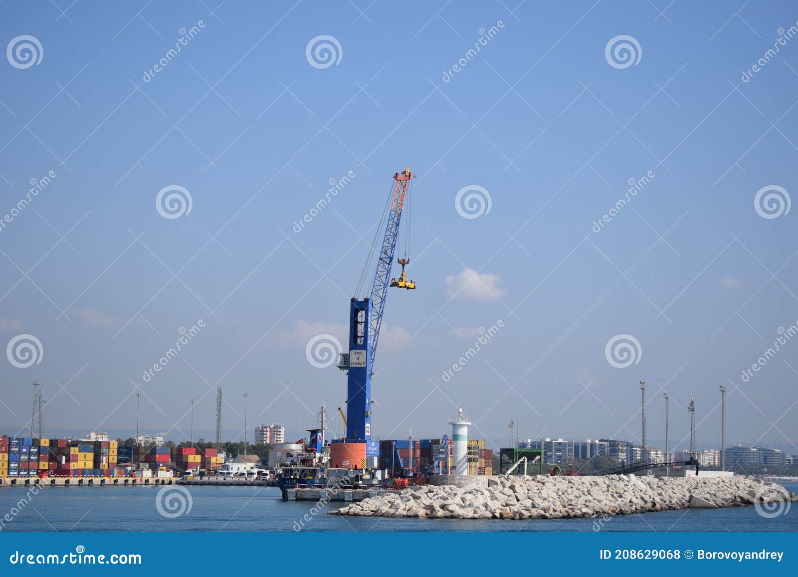 Port of Antalya stock photo. Image of large, export - 208629068