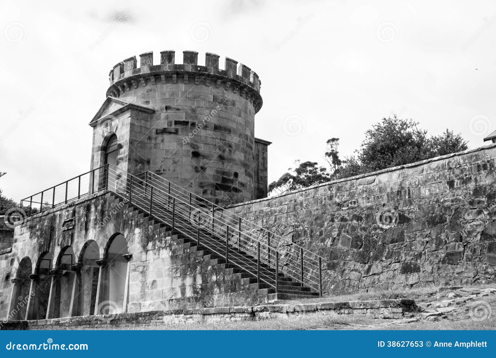 Guard Tower On SS Guardroom At Nazi German Concentration Death Camp ...