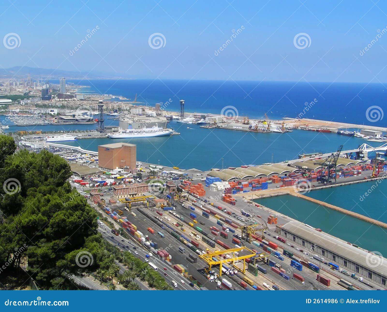 Port of Barcelona stock photo. Image of aerial, spain - 2614986