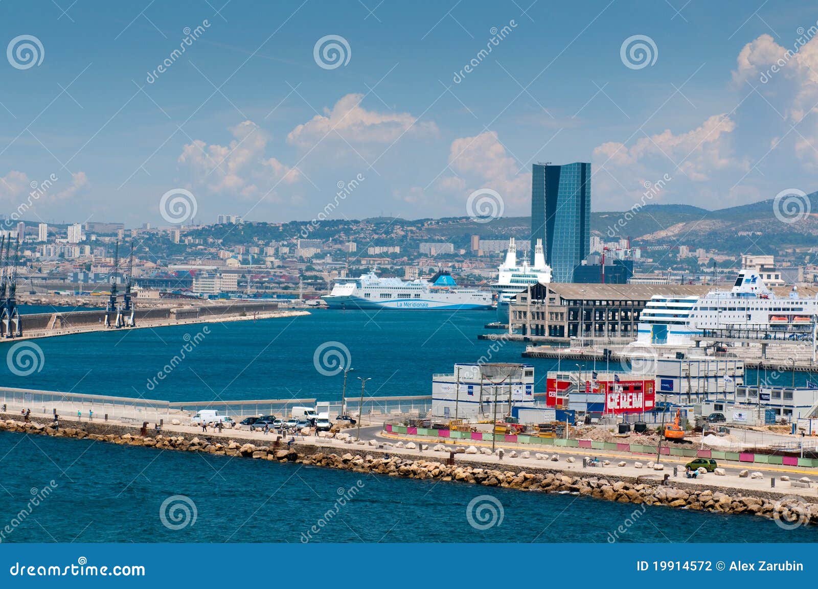Port with big ferries editorial photography. Image of coast - 19914572