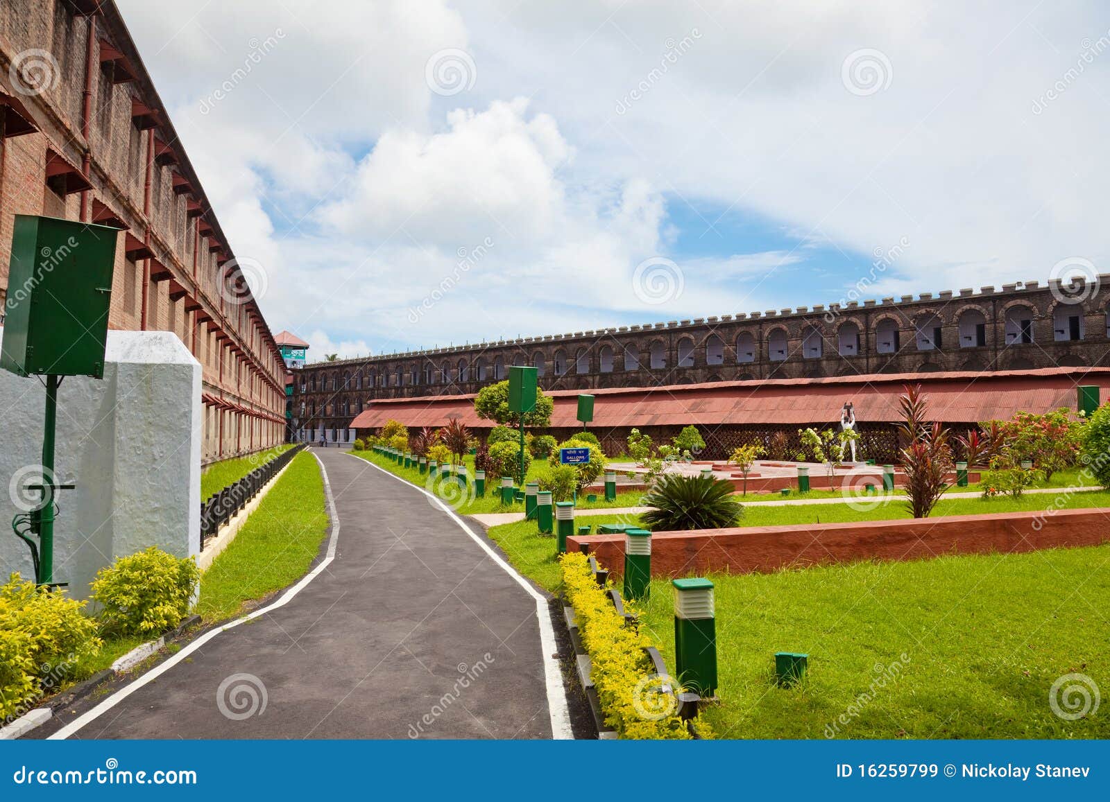 Port Blair Jail Courtyard stock image. Image of green - 16259799
