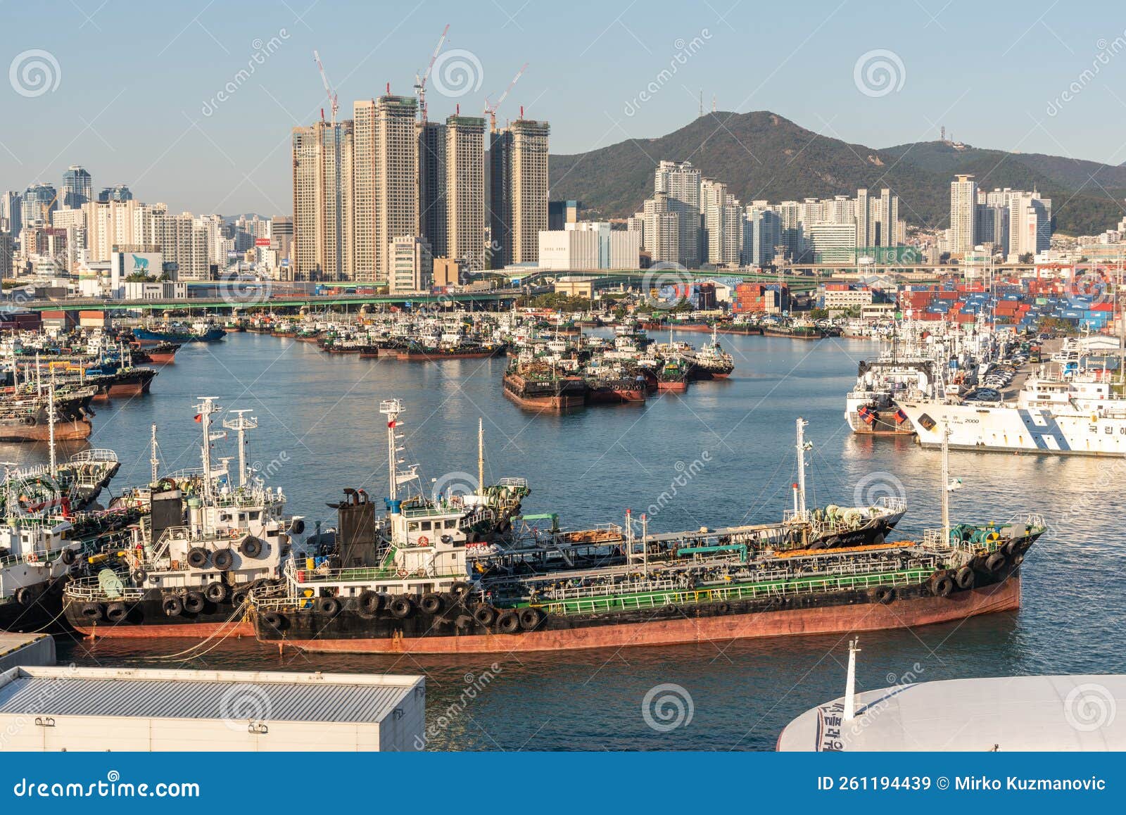 Port of Busan Largest Harbor in South Korea Editorial Stock Image ...
