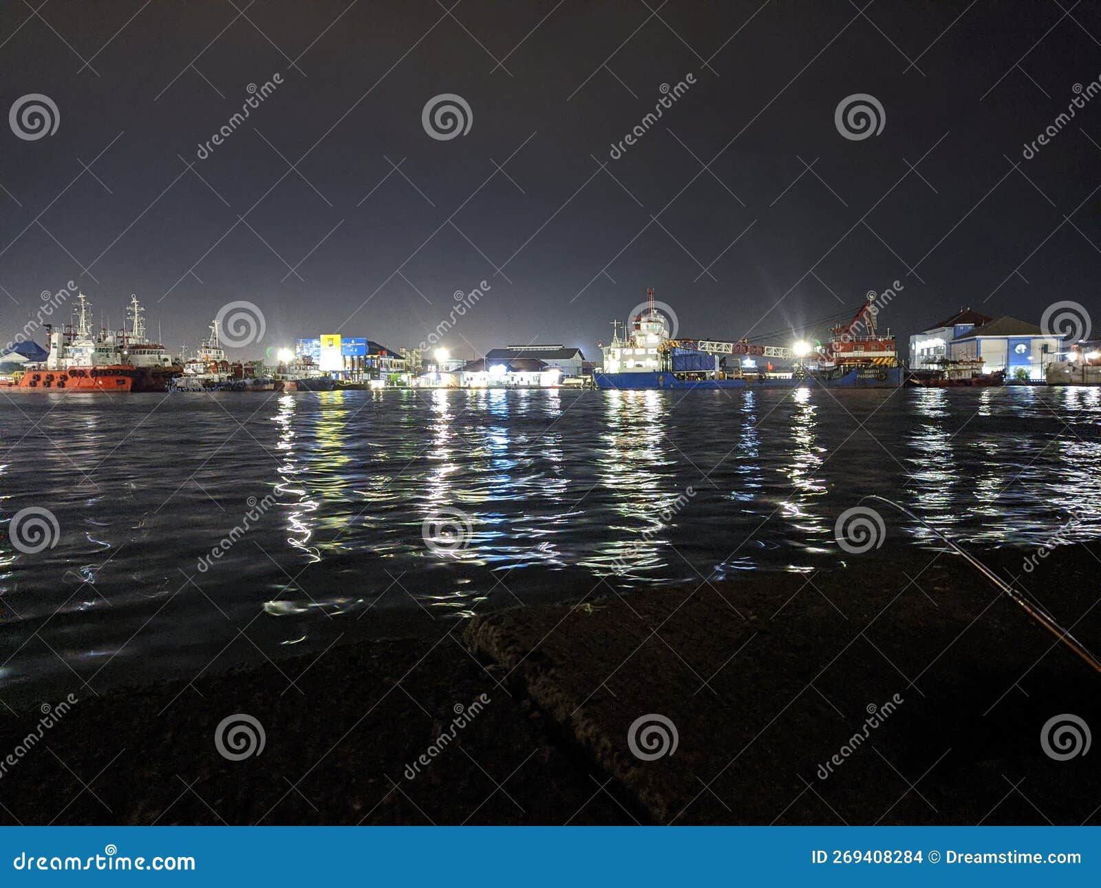 Port of cape mas semarang editorial stock image. Image of city - 269408284