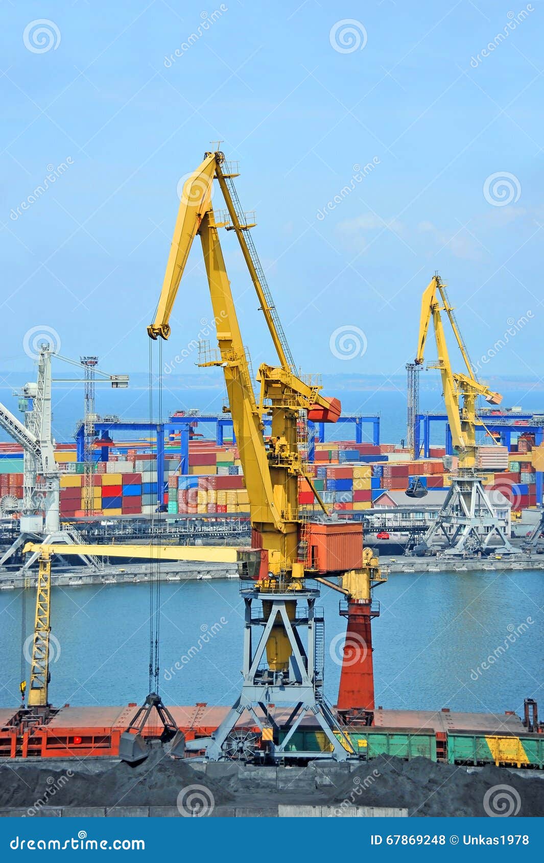 Port cargo crane stock photo. Image of port, industry - 67869248