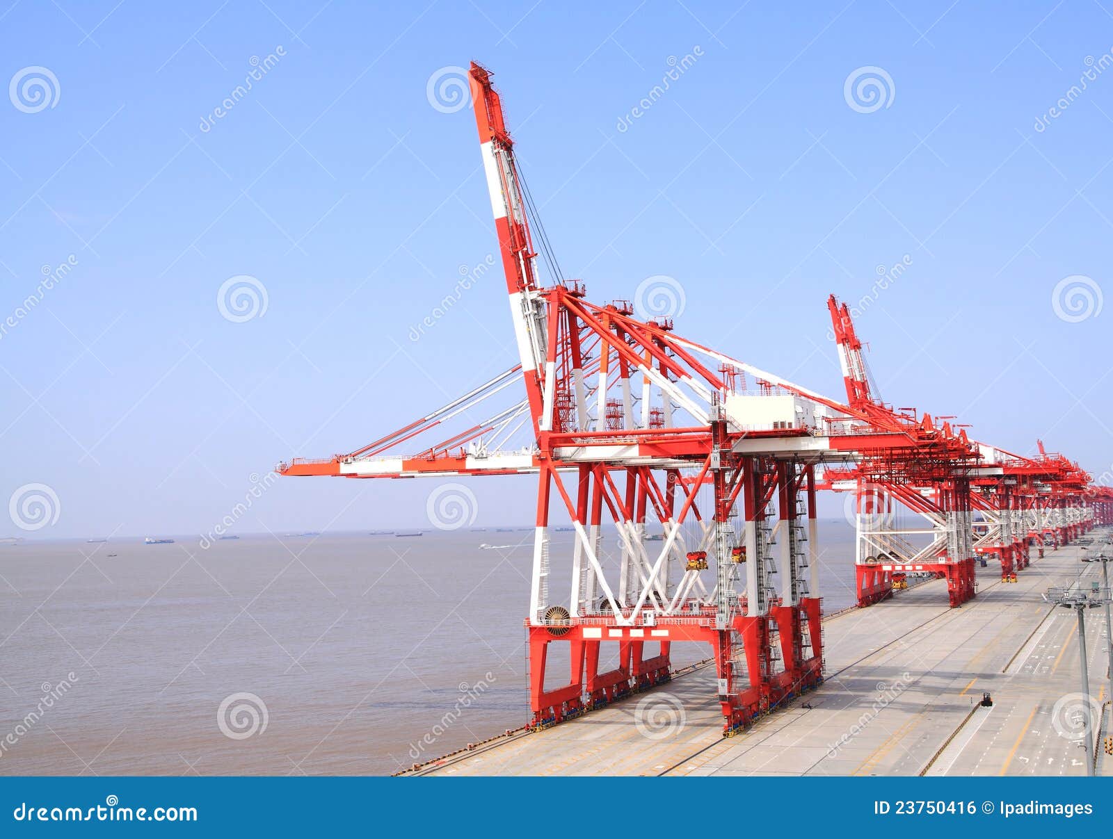 Port Cargo Cranes stock photo. Image of oceans, pacific - 23750416