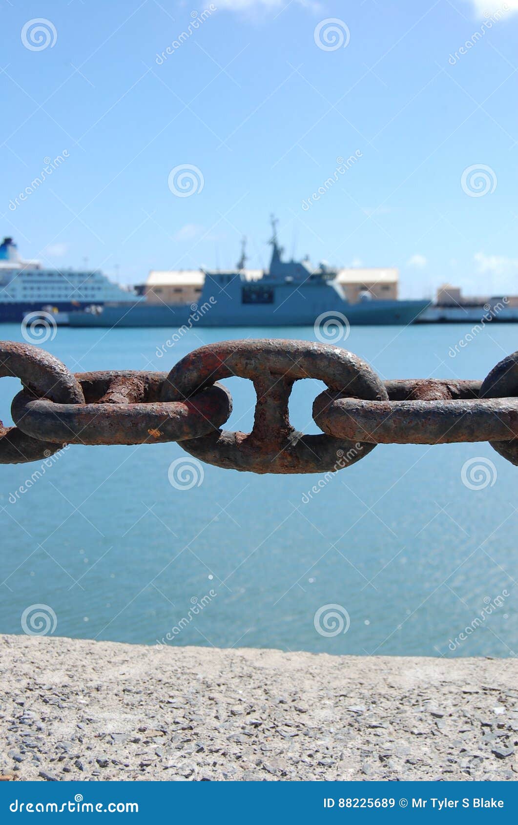 Port Chain stock image. Image of walk, abstract, long - 88225689