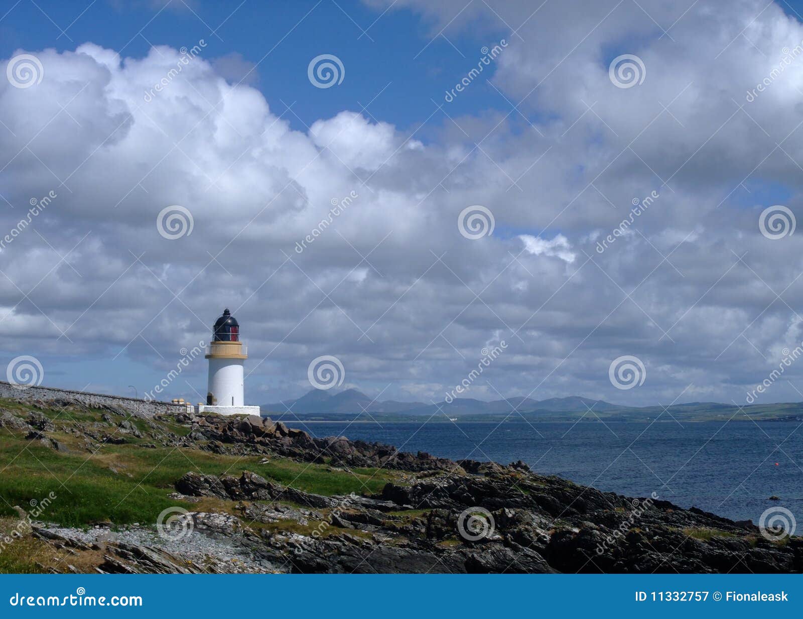 Port Charlotte Lighthouse, Islay, Scotland Stock Image - Image of ...
