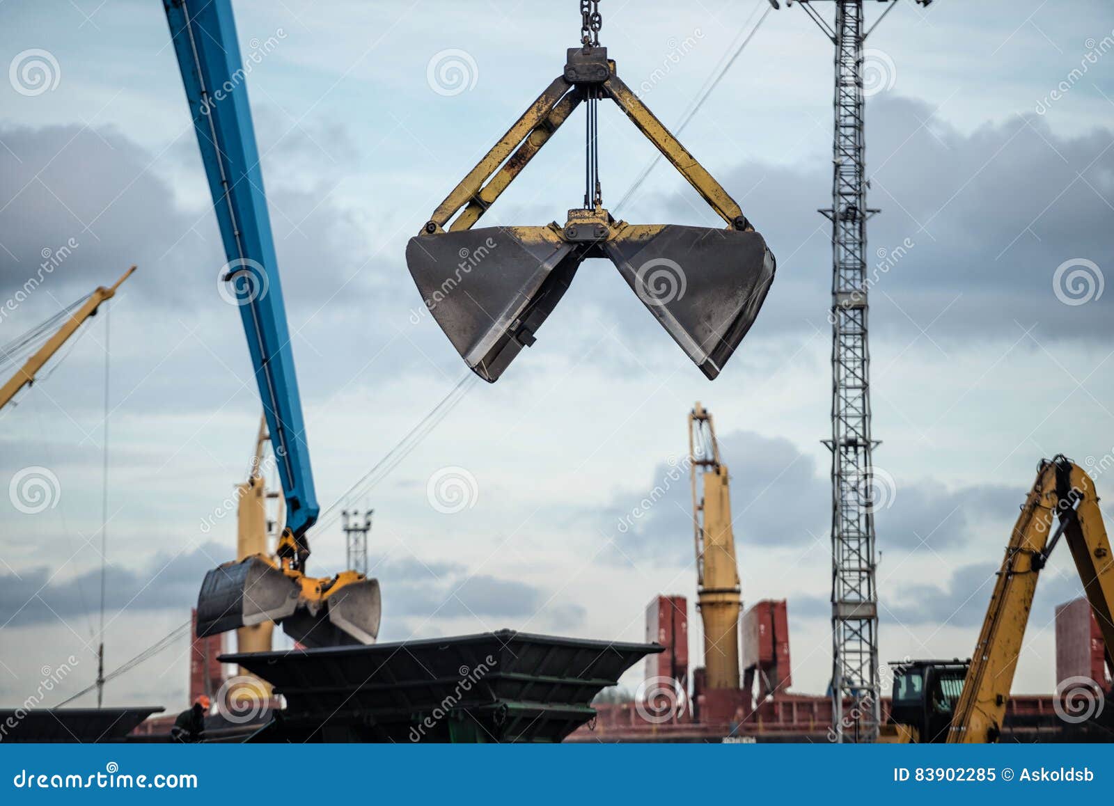 Port Coal Handling Equipment. Stock Image - Image of logistic, export ...