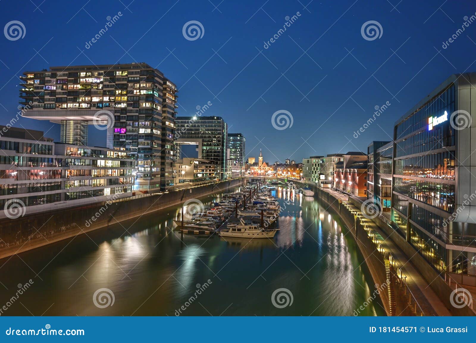 The port of Cologne editorial photo. Image of text, brand - 181454571