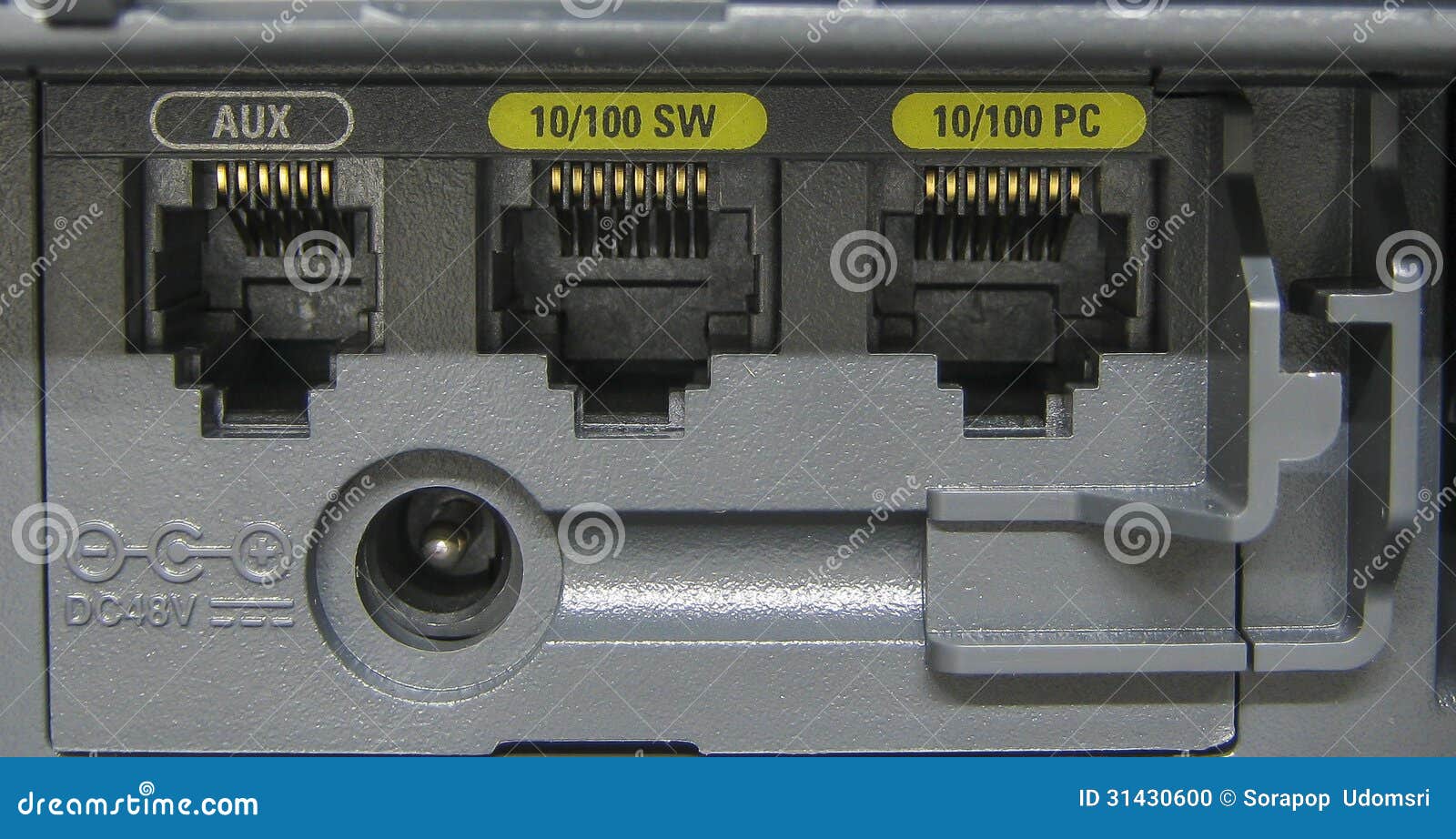 Port for connect IP Phone stock photo. Image of network - 31430600