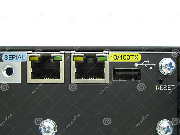 Port console of a ethernet stock image. Image of ethernet - 34064735