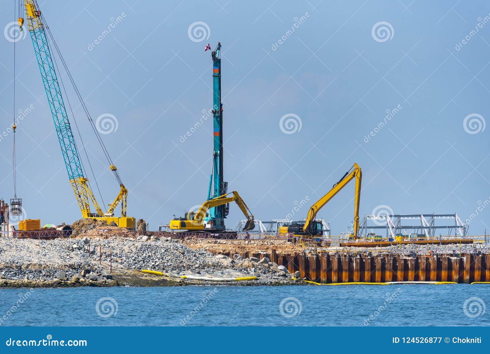 Port Construction for Industry in Singapore Stock Image - Image of ...