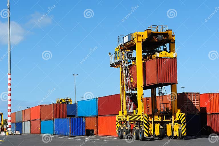 Port Container Carrier stock photo. Image of industry - 21474448