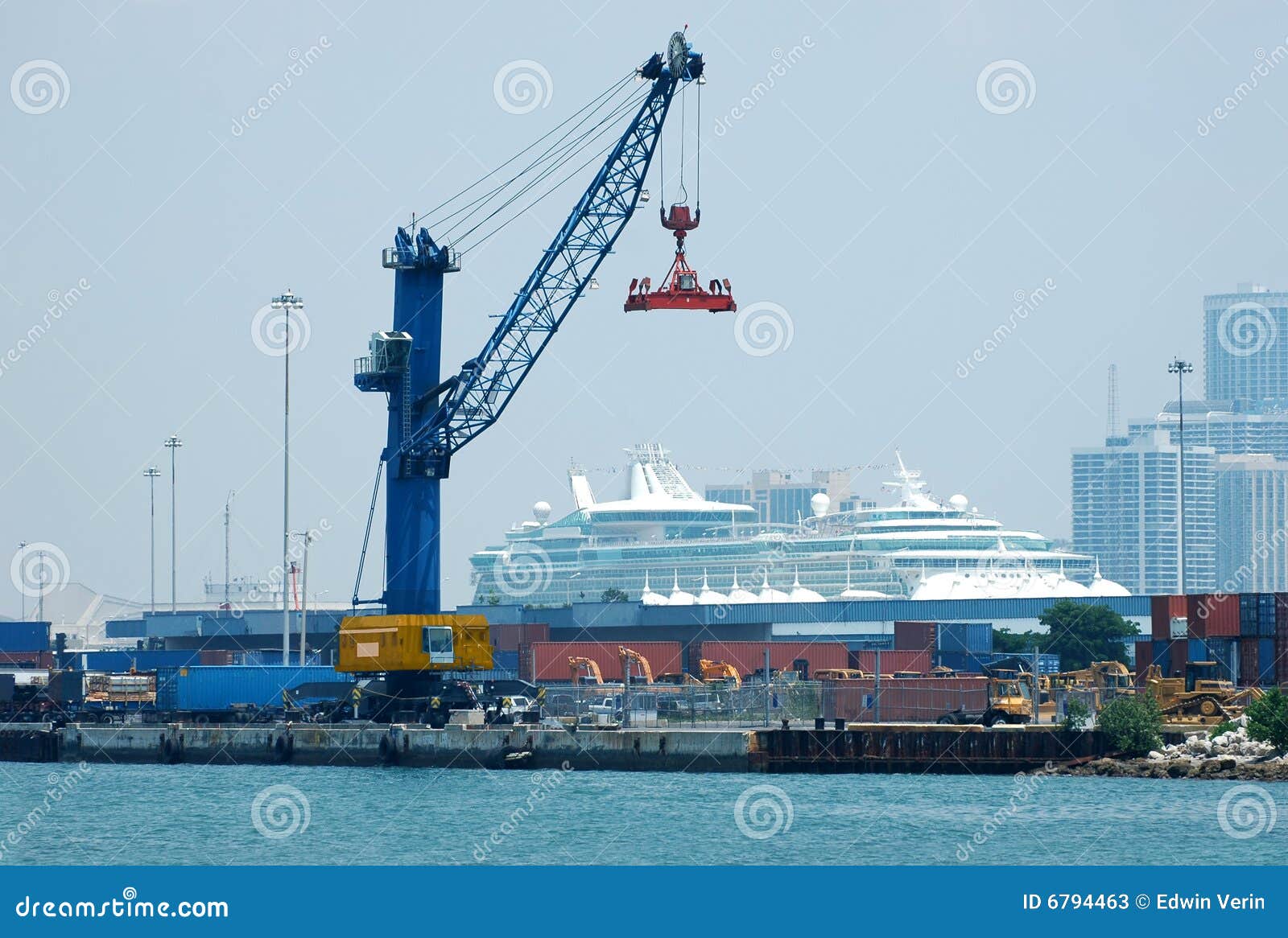 Port Crane stock image. Image of import, embarkment, customs - 6794463