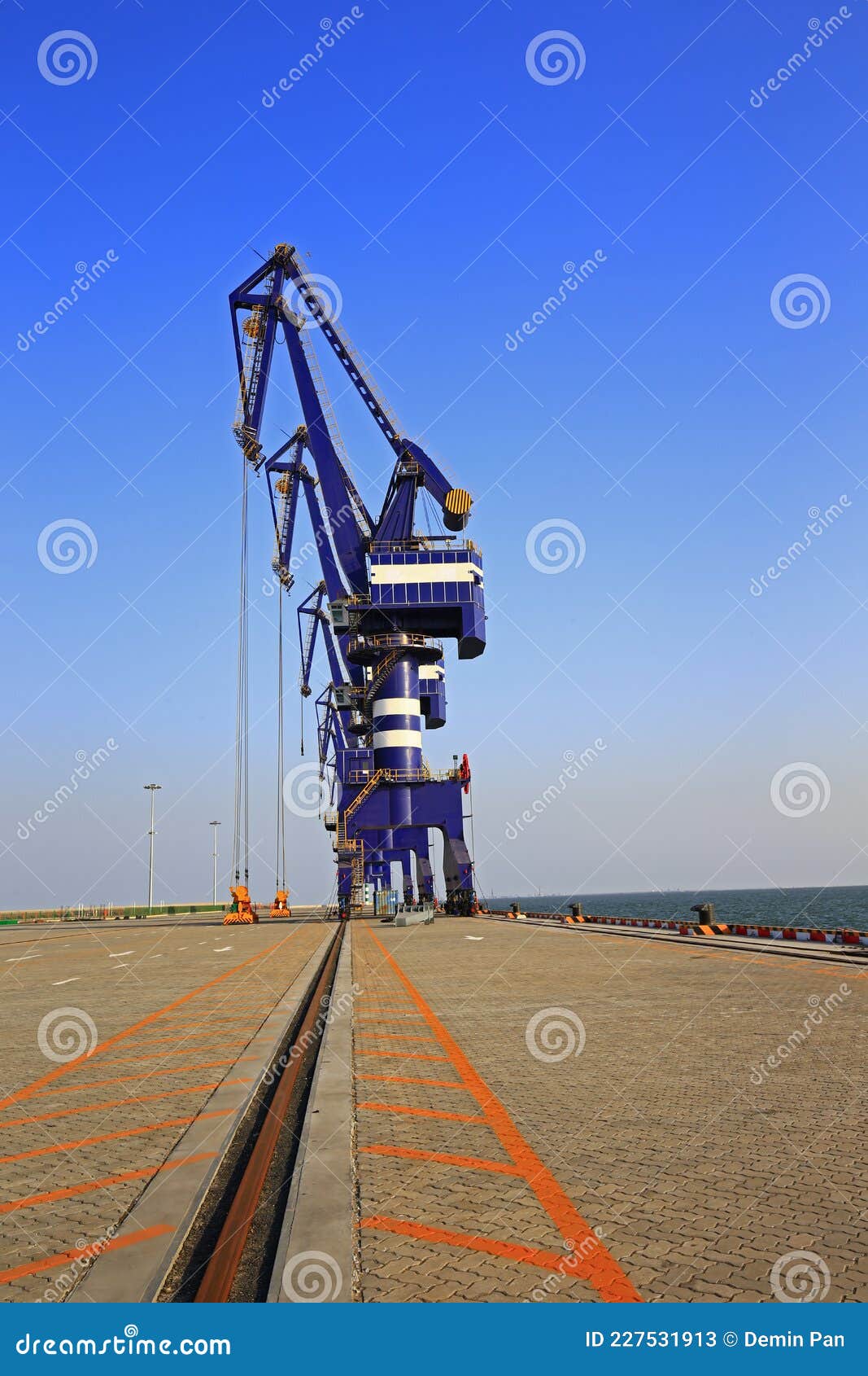 Port crane work stock image. Image of construction, development - 227531913