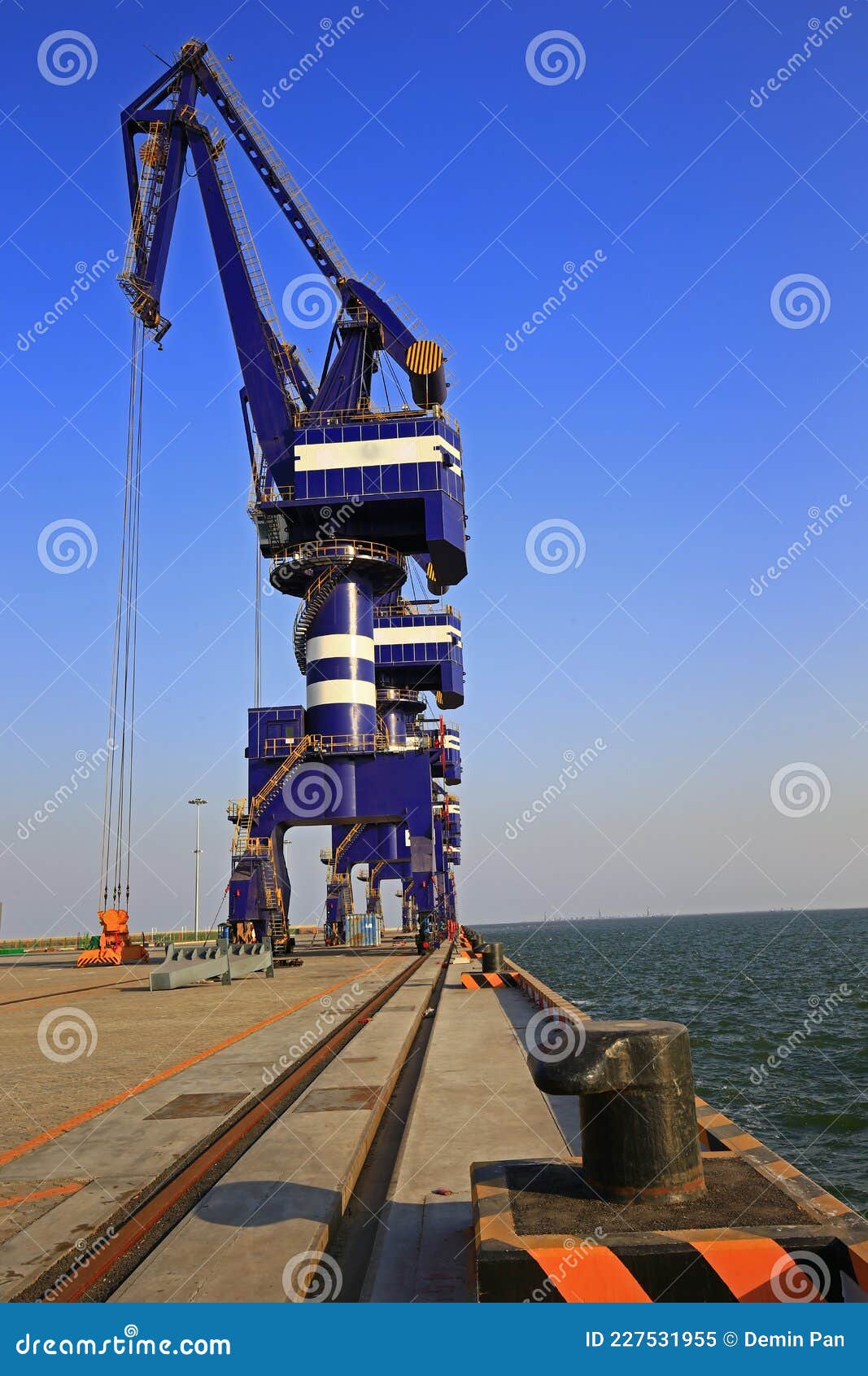 Port crane work stock image. Image of high, ferry, wharf - 227531955