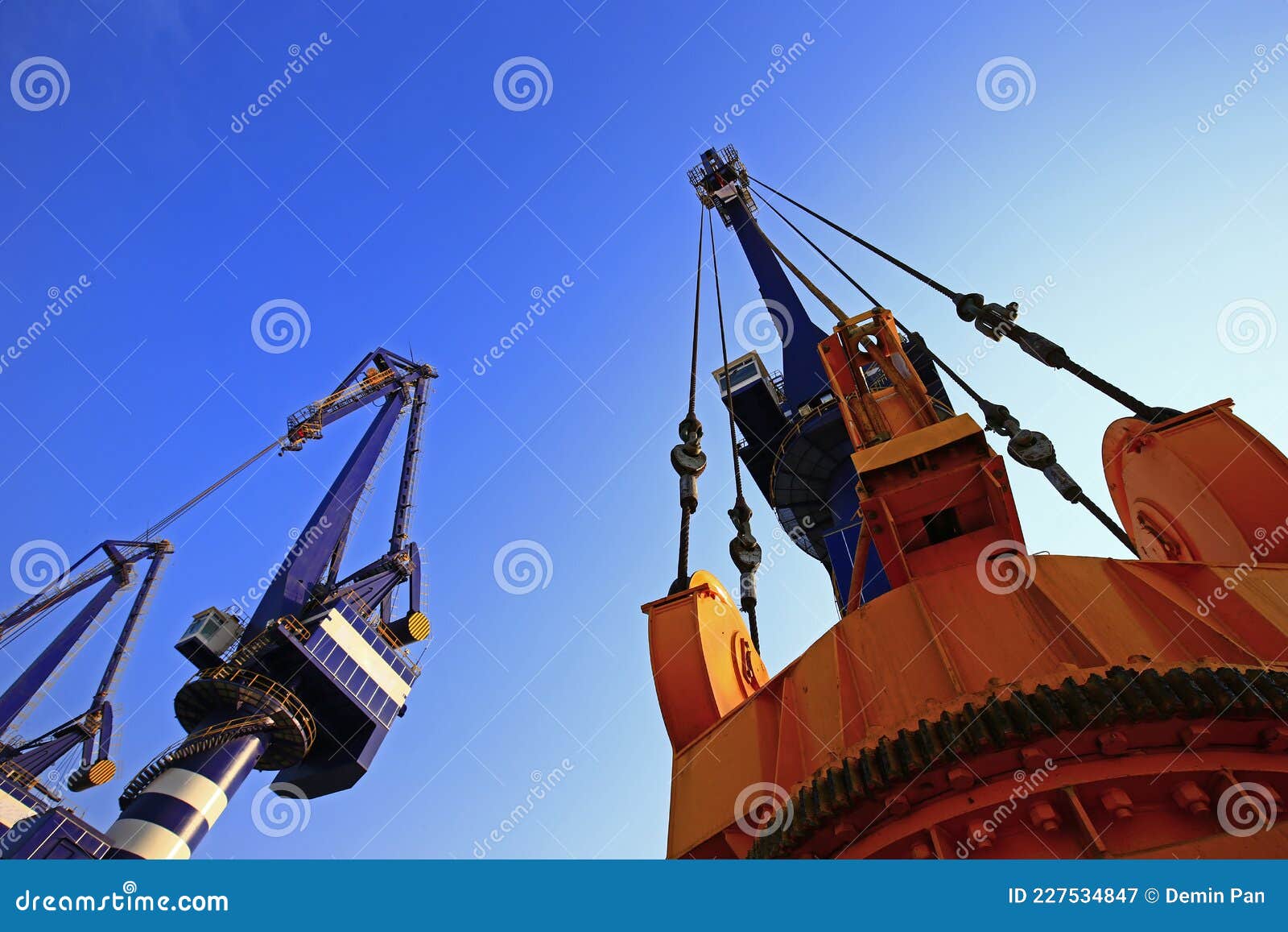 Port crane work stock image. Image of appearance, wharf - 227534847