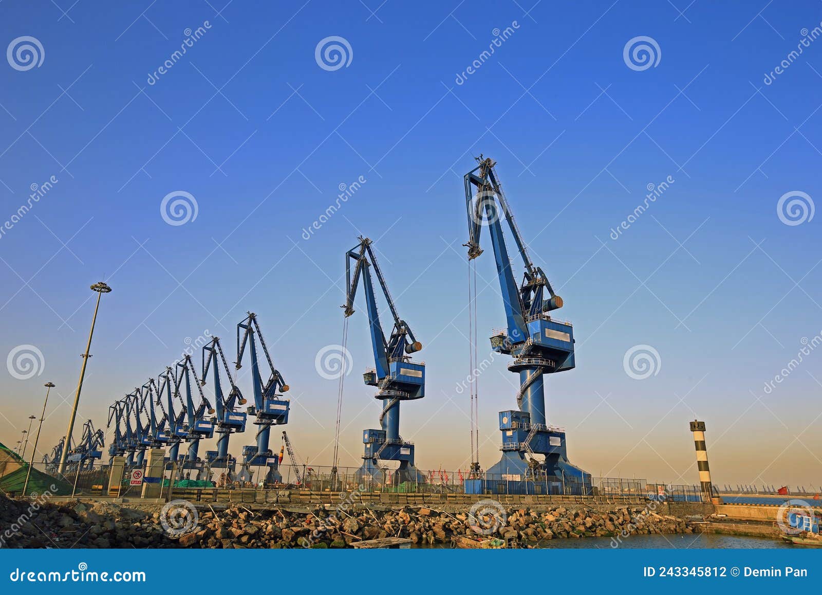 Port crane work stock photo. Image of steel, industry - 243345812