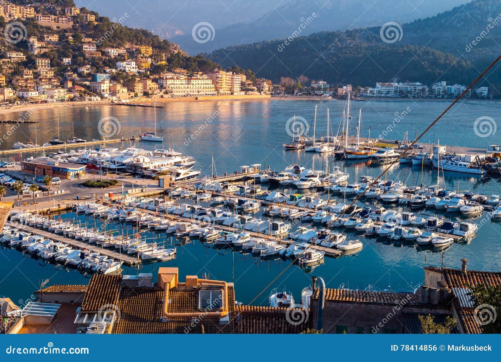Port De Soller at Sunset, Majorca Editorial Photo - Image of puerto ...