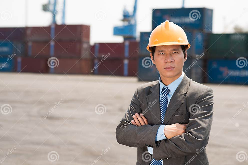 Port engineer stock image. Image of male, masculine, formal - 39005427