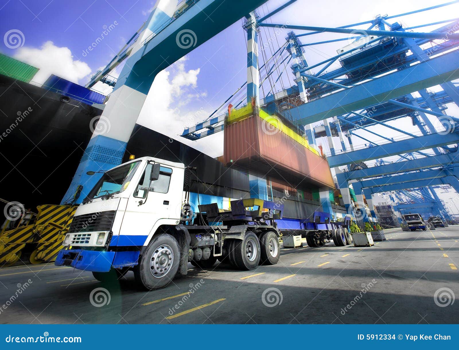 Port forwarding stock photo. Image of international, container - 5912334