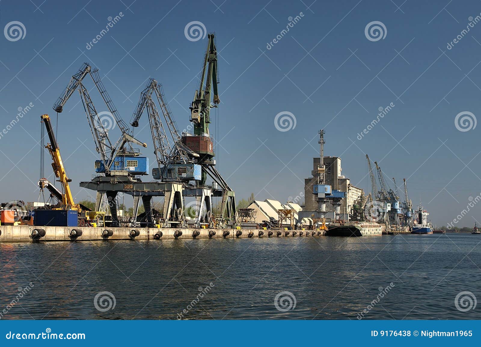 Port in Gdansk. stock photo. Image of loading, harbour - 9176438