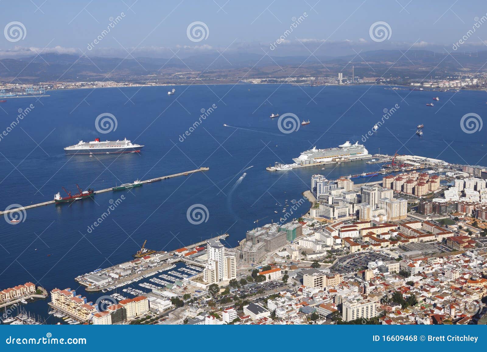 Port of Gibraltar stock photo. Image of buildings, port - 16609468
