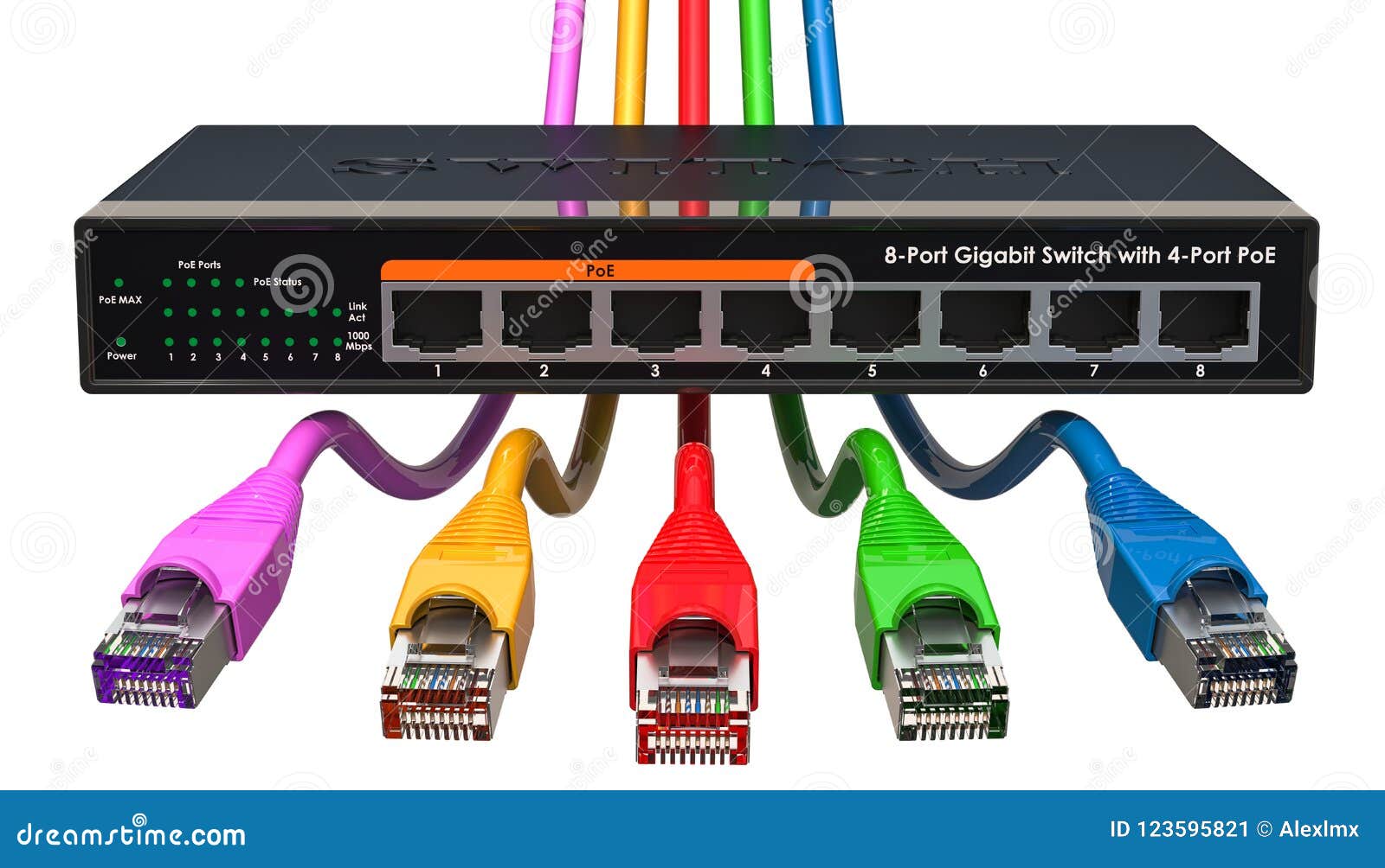 Gigabit Ethernet Network Controller White Icons On Edged Square Buttons ...