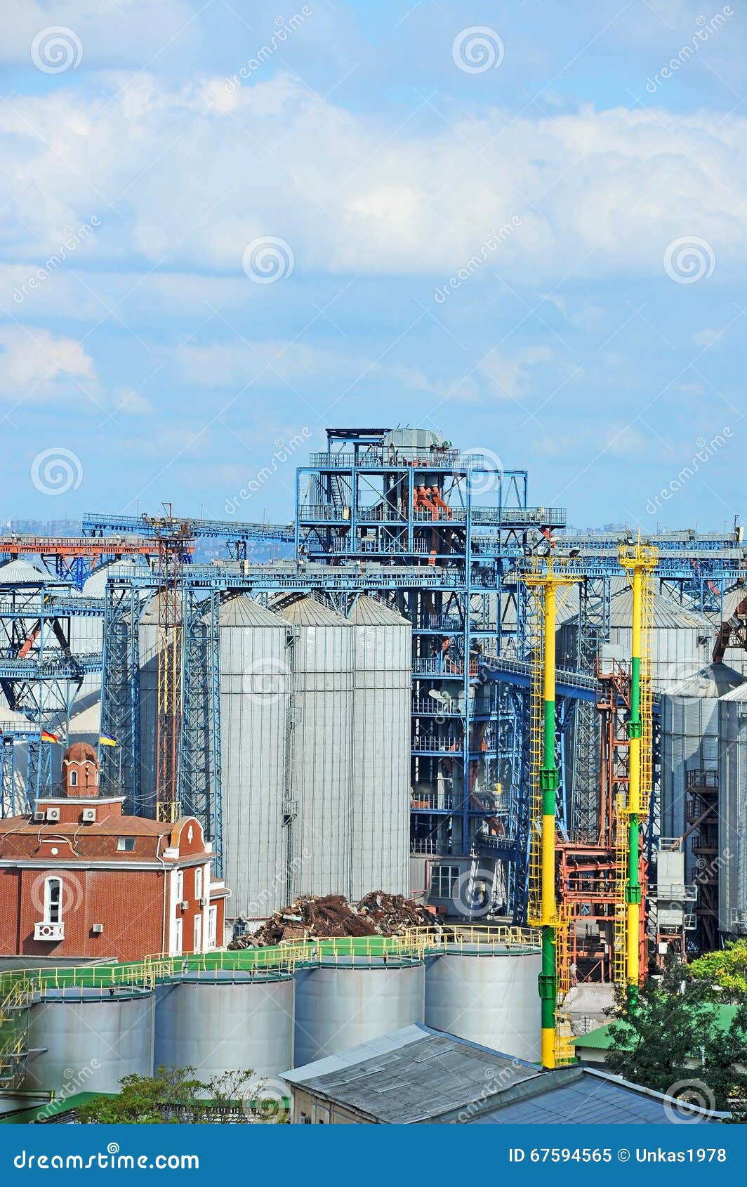 Port grain dryer stock image. Image of logistics, machine - 67594565