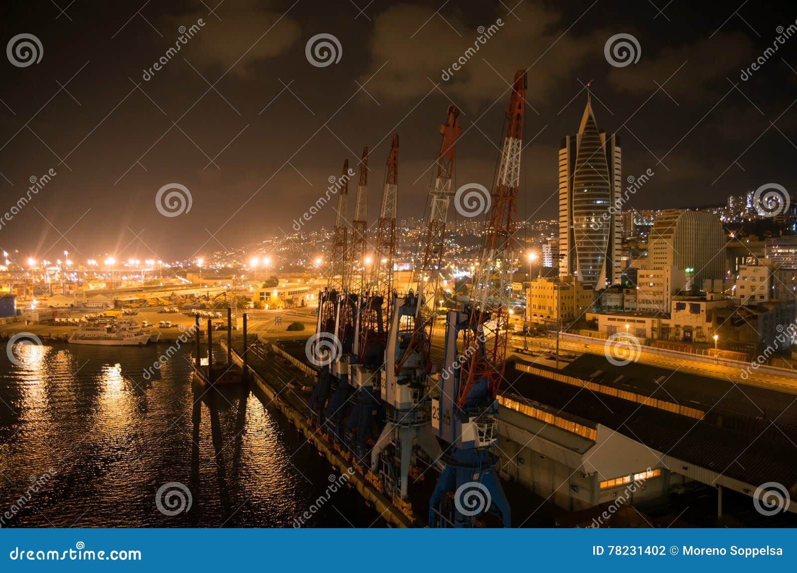 Port of Haifa stock photo. Image of nautical, building - 78231402