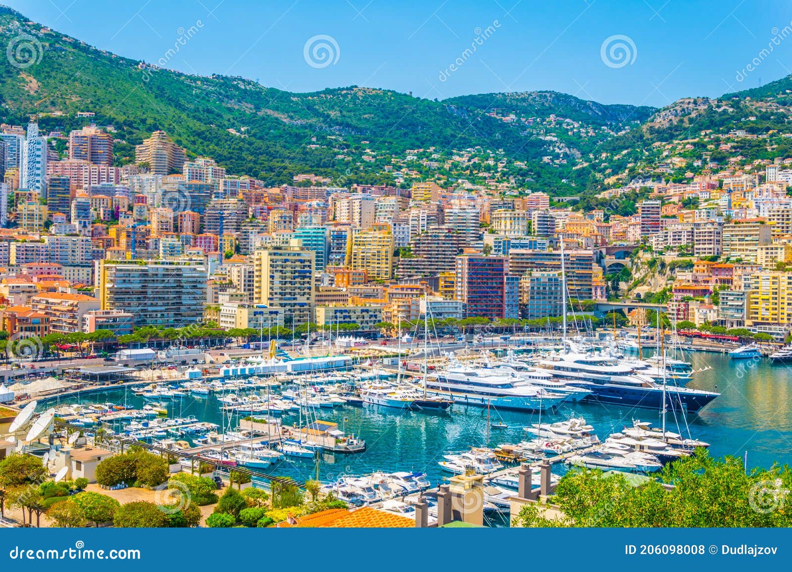 Port Hercule in Monaco stock photo. Image of yacht, city - 206098008