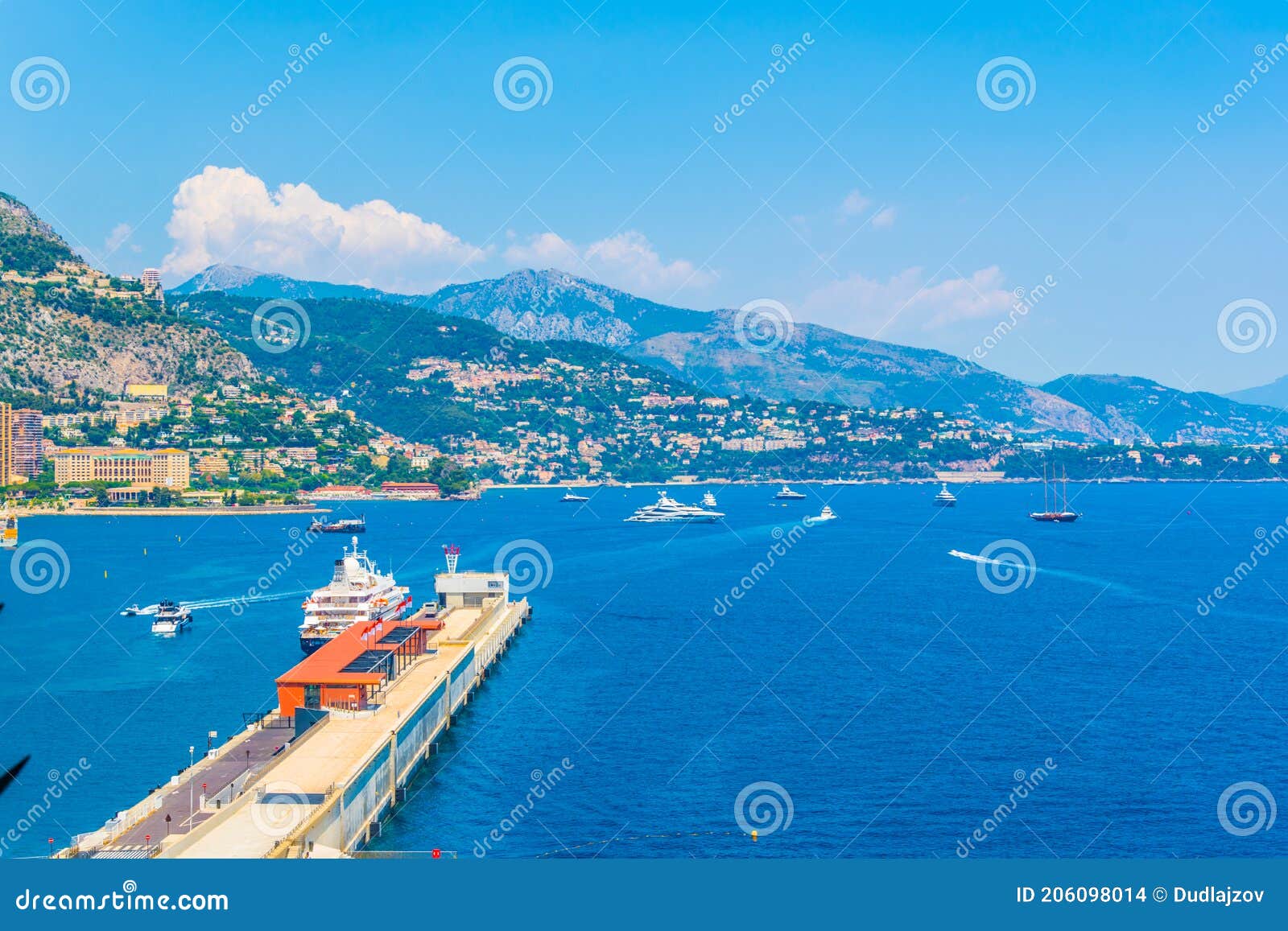 Port Hercule in Monaco stock photo. Image of mediterranean - 206098014