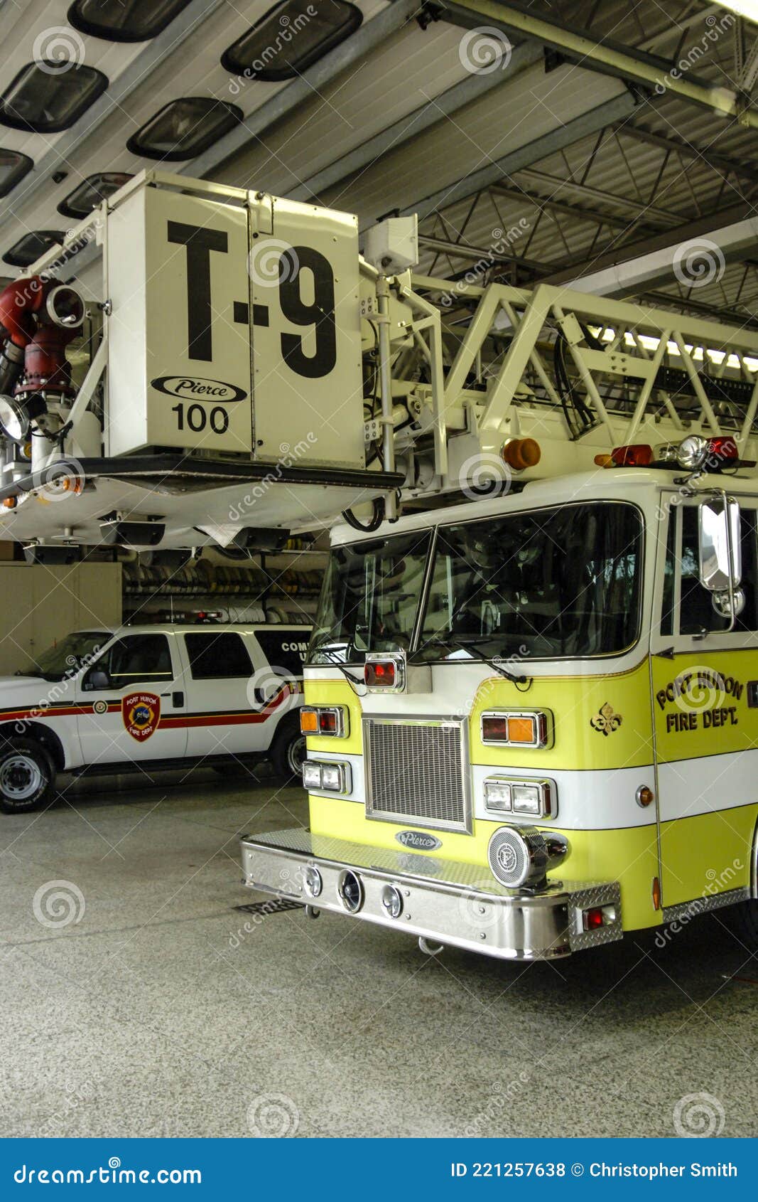 Fire Trucks Sit Inside the Fire Station House Editorial Stock Photo ...