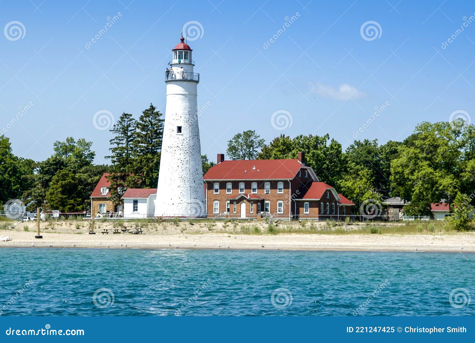 Port Huron Lighthouse editorial image. Image of fixed - 221247425