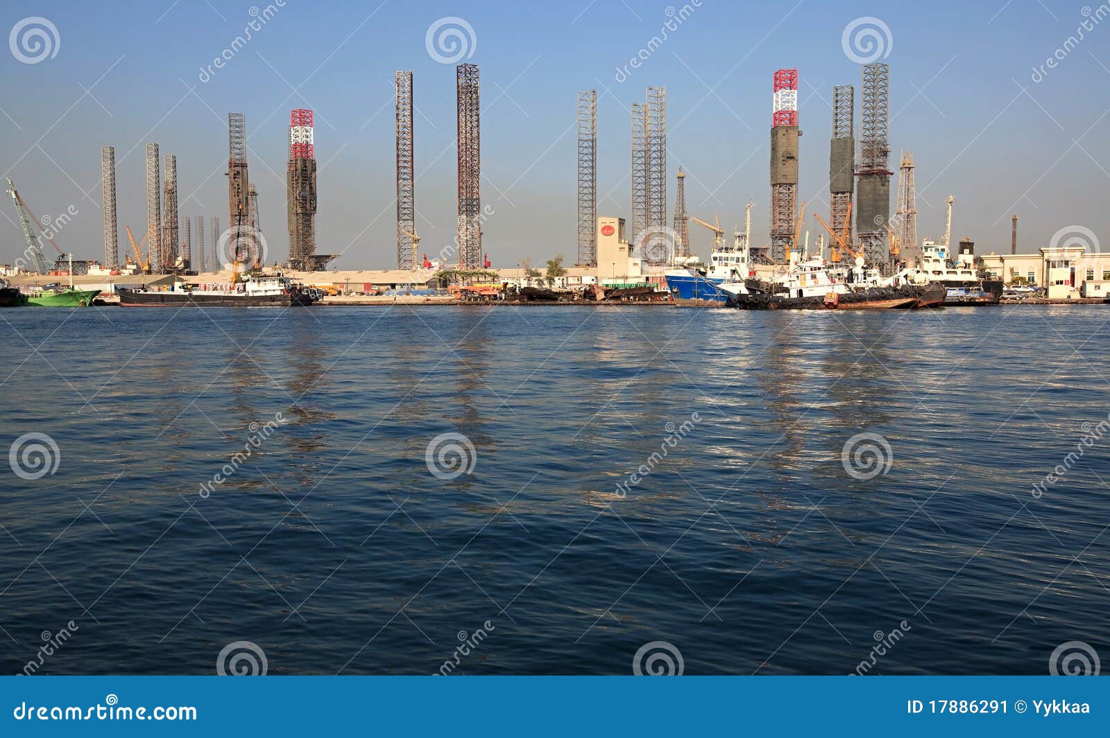Port Khalid. stock image. Image of equipment, crane, city - 17886291