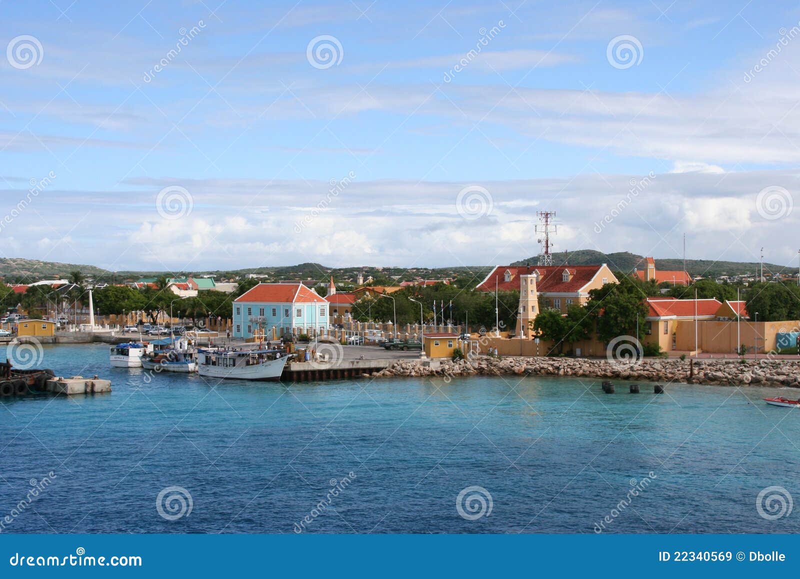 Port of Kralendijk - Dutch Antilles Stock Image - Image of dive ...