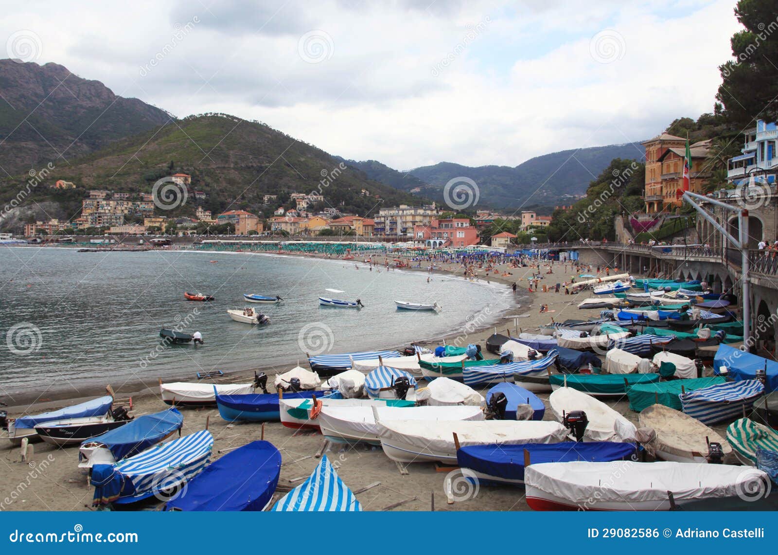 Port of Levanto, Italy editorial photo. Image of clouds - 29082586