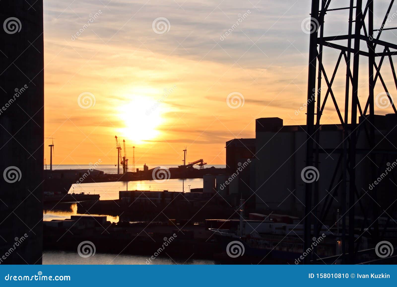 Liverpool, UK, May, 12,2019. Cargo Terminal for Unloading Bulk Cargo ...